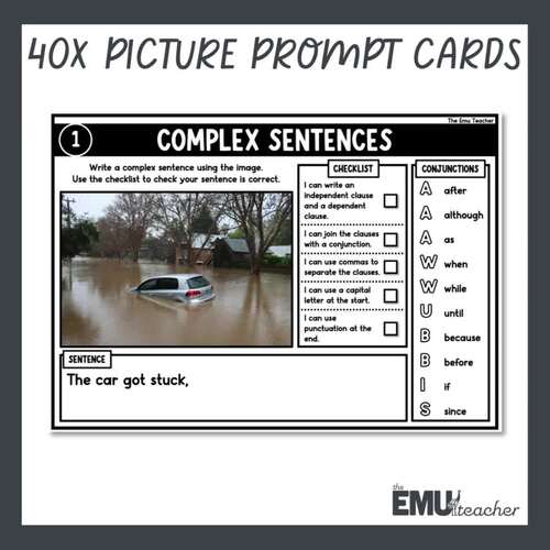 Complex Sentence Writing Picture Prompts Improve Sentence Structure ...