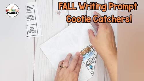 Fall Story Writing Prompts Cootie Catchers - Story Elements with ...