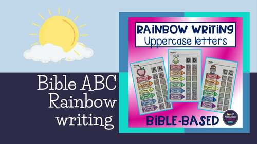 Rainbow Letter Writing / Uppercase Handwriting Practice / Rainbow Alphabet
