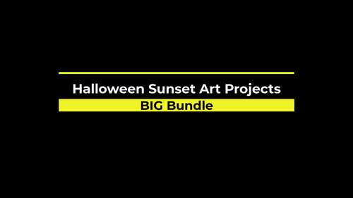HALLOWEEN SUNSET BIG BUNDLE | 8 EASY Drawing & Watercolor Painting Projects