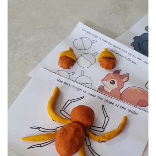 Fall and winter themed playdough mat bundle - Shape and letter ...