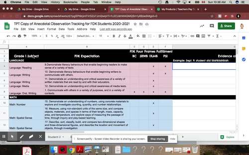 Paperless Tracking System for Ontario K/1 or SK/1 Teachers || Anecdotal ...