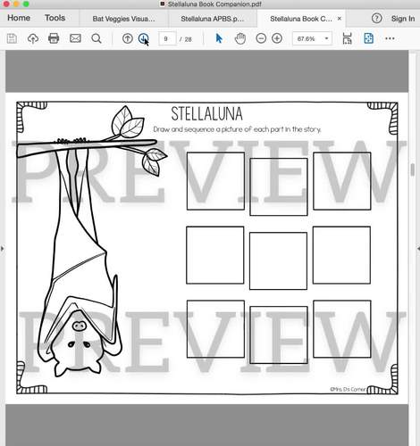 Stellaluna Book Companion [Visual Recipe, Writing Prompt, and more!]