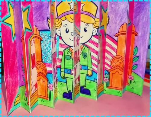 Memorial Day Craft Agamograph Art Activities Coloring Project 3D ...