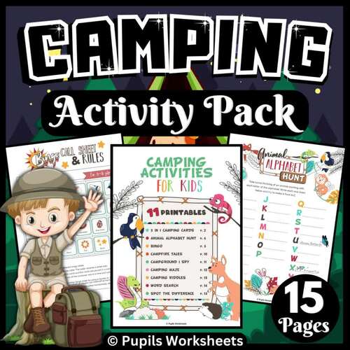 Camping Activity Pack for Kids I End of the Year Camping Themed ...