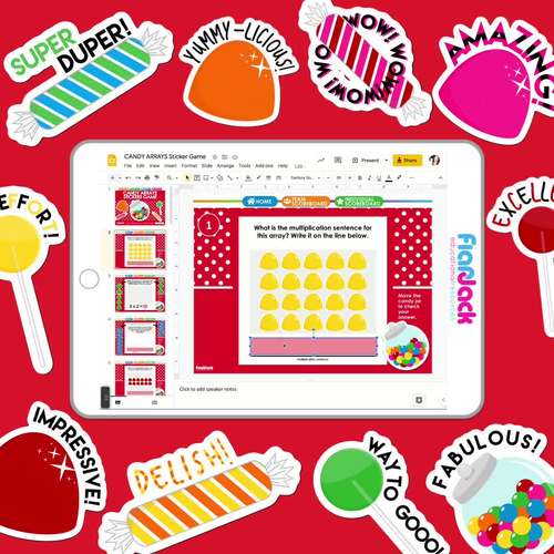 Multiplication Arrays Math Game | Easel Google Slides PowerPoint Smart ...