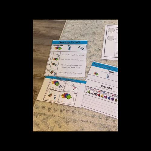 Spring Language Push-In Activities & Template: Printable & Google Slides