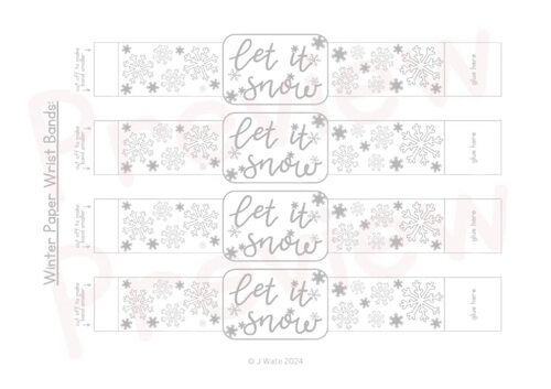 Winter Craft & Classroom Management Brag Bracelet Band Templates ...