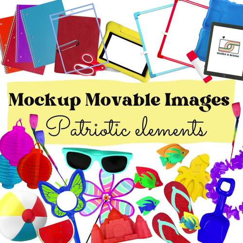 Summer Mockup Movable | Elements PNG files with Transparent Background