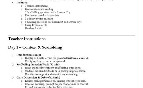 U.S. Constitutional Convention DBQ by PBL History & Civics | TPT