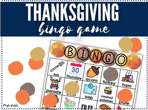Thanksgiving Vocabulary Game BINGO Activity - 37 Boards Elementary ...
