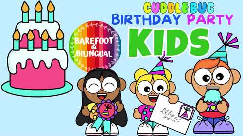 Birthday Party Kids Clipart - Cuddlebugs Collection Birthday Clipart