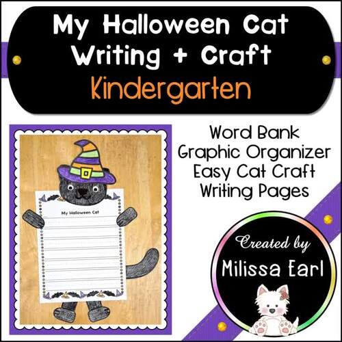 My Halloween Cat Kindergarten Creative Writing + Craft Activity ...