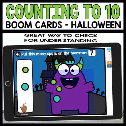 Counting Objects to 10 Halloween Math Activities | Halloween Boom Cards