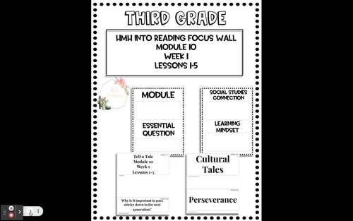 HMH Into Reading - THIRD GRADE - Focus Wall ALL Modules 1-10 - Black ...