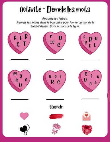 La Saint-Valentin | French Immersion Activity Booklet (Grades 1–3)