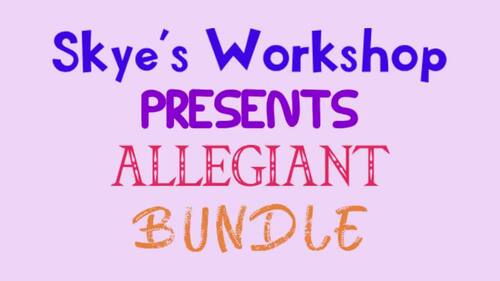 ALLEGIANT Veronica Roth Chapter Comprehension Questions Quiz Test BUNDLE