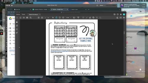 Editable Rubric Template Kit • Visual Art Generic Rubric • Art Teacher Hack