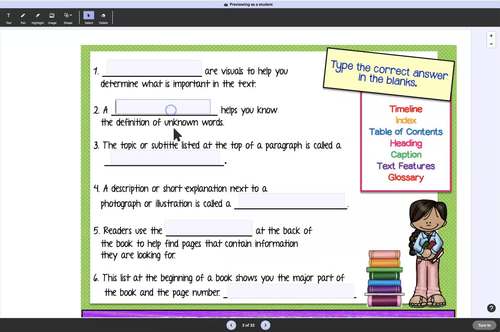 NONFICTION TEXT FEATURES 2nd & 3rd Grade Activities GOOGLE SLIDES + EASEL