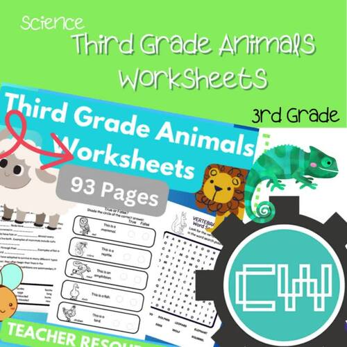 Exploring the Animal Kingdom: Third Grade Animals Worksheets | TPT