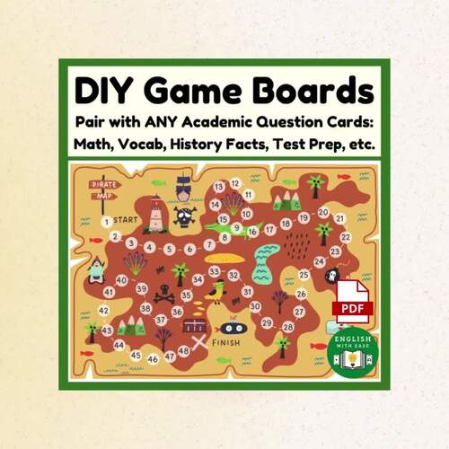 Game Board Template by English with Ease | TPT