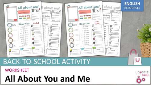 BUNDLE | Back to School Activities | All About Me + All About You