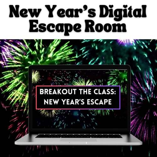 New Year Resolution 2024 Winter Break SEL Printables & Escape Room ...