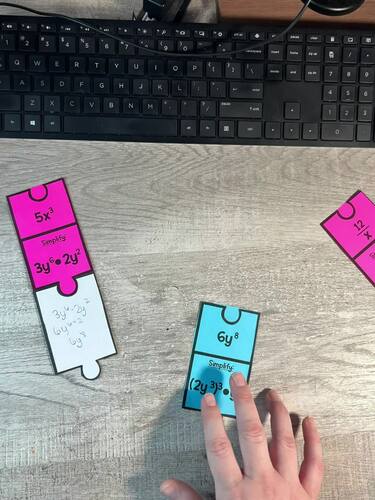 Exponent Operations Matching Puzzle by 4 the Love of Math | TPT