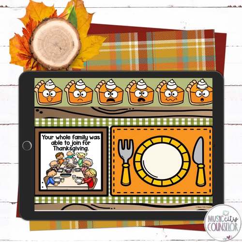 Thanksgiving Feelings In-Person & Digital Learning Counseling & SEL Game