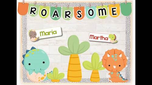 New Year 2024 Dinosaur Bulletin Board & Classroom Door Decor Kit + Goal ...