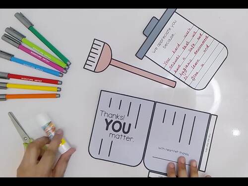 Thank You Cards to Custodians Coloring Page School Janitor Appreciation Day