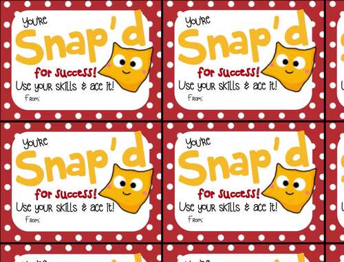 Cheez-It Snap'd Testing Motivation Treat Tag- You're Snap'd for success ...