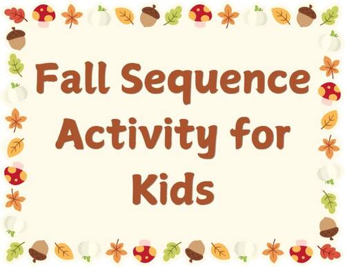 Fall Patterning Sequence Printable Kids Worksheets, Color Recognition ...