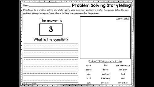 EDITABLE What is the Question? Problem Solving Word Problem Writing ...