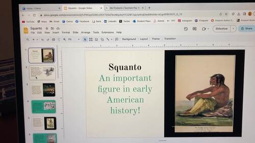 Squanto Google Slides by The Glass Academy | TPT