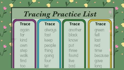 High Frequency Sight Word Worksheet Kindergarten Grade 1 Writing ...