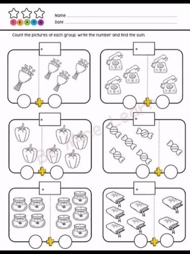 Addition and Subtraction up to 20 with Pictures | Math Worksheets for ...