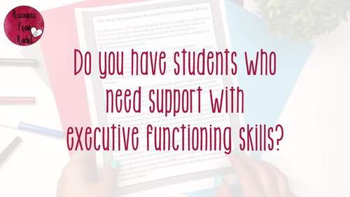 Executive Functioning Skills - BUNDLE - Worksheets and Assessments