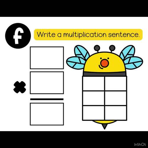 Multiplication Arrays Task Cards Facts 1–10 | Bee Theme Math Centers