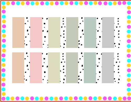 Printable Boho Neutral Spotty Bulletin Board Borders, Classroom Borders ...