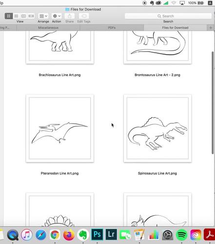 Dinosaur line art for coloring pages, black and white dino sketch drawings