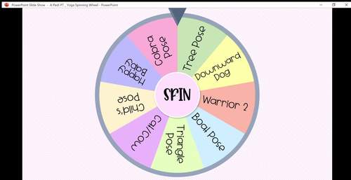 Spinning Wheel Game: Yoga Poses | Digital Gross Motor Exercise by A Pedi PT