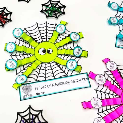 Addition and Subtraction Math Craft | Fall Math Craft | Fall Bulletin Board