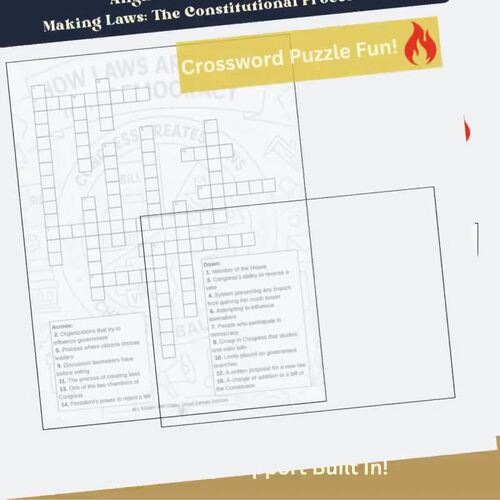 The Legislative Process and Citizen Participation Puzzle Pack - HSS 8.3.6