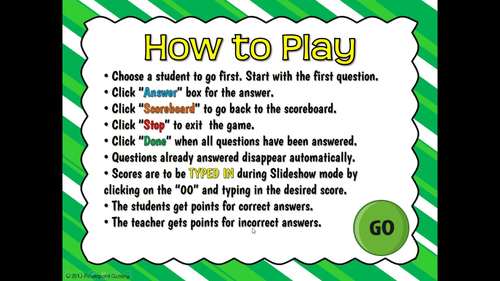 St. Patrick's Day Counting Shamrocks Teacher vs Student Powerpoint Game