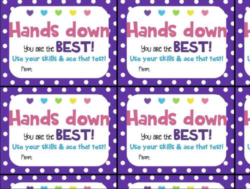 Hand Lotion (Sanitizer) Testing Motivation Treat Tag- Hands down you're ...
