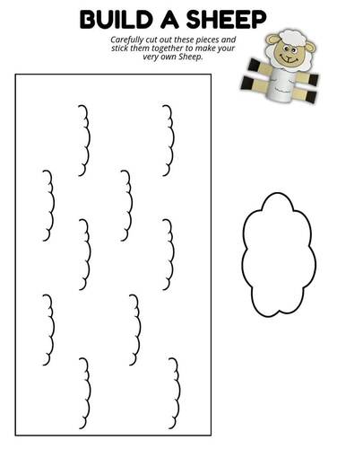 Sheep Craft Activity | Farm Animal Craft | Cut and Paste Printable ...