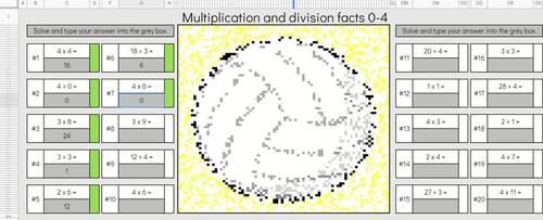 Digital Math Pixel Art 3rd Grade Fluency Multiplication and Division ...
