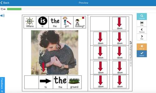 Core Word Interactive Book - DOWN | AAC | BOOM CARDS™ by The ...
