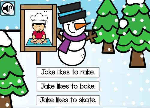 Long A CVCe Sentences Read and Match Fluency BOOM CARDS by Tong Stevens